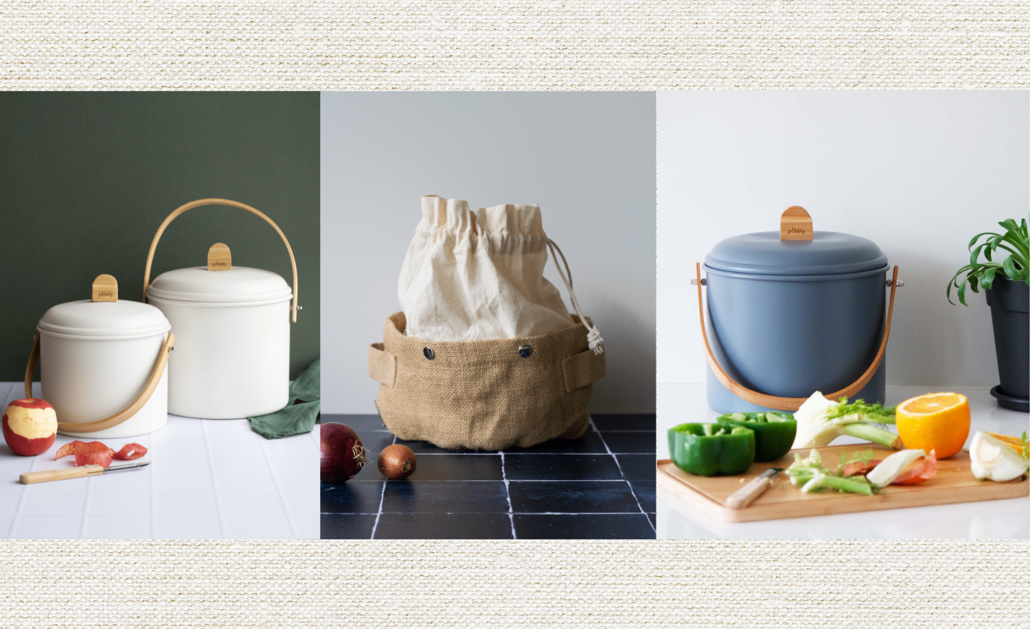 Pebbly, sustainable kitchen essentials